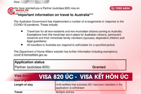 Visa Úc 820/801 - Định cư Úc diện hôn nhân (nộp trong nước Úc)