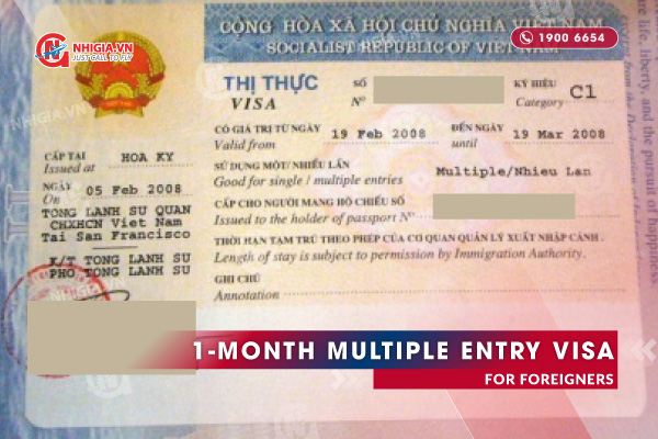 1-month multiple entry visa for foreigners